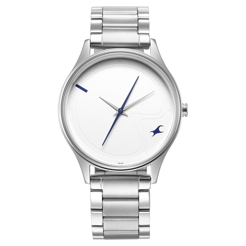Buy Online Fastrack Stunners Quartz Analog Silver Dial Metal Strap ...