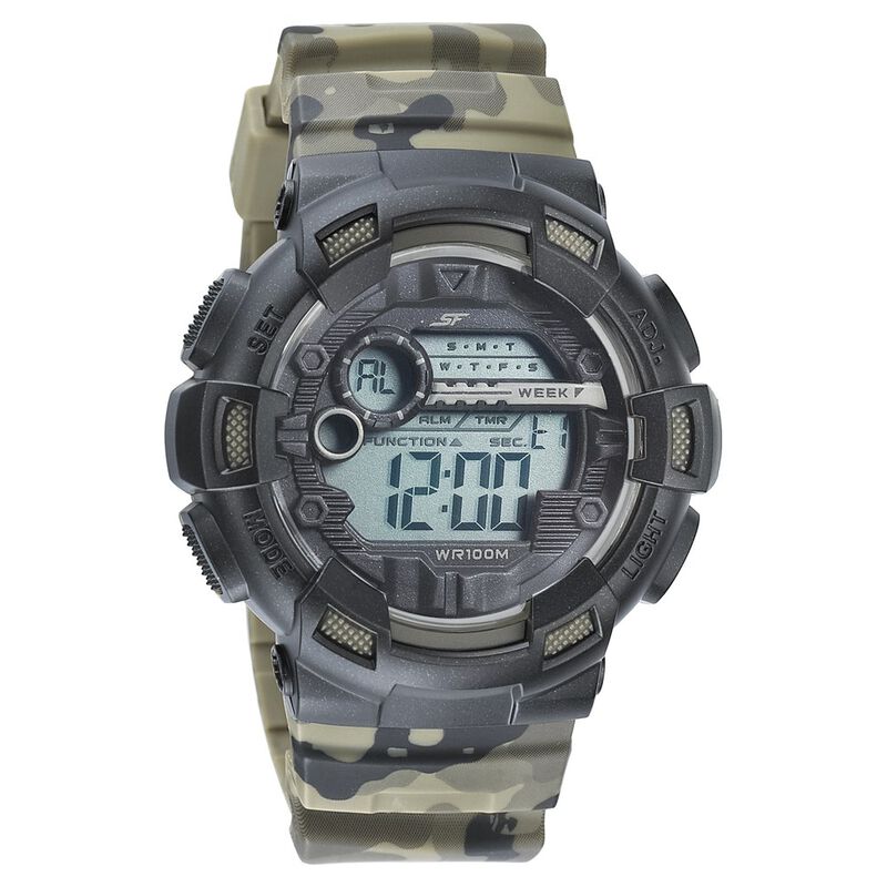 Buy Online SF Digital Dial PU Strap Watch for Men - nt77053pp08 | Titan