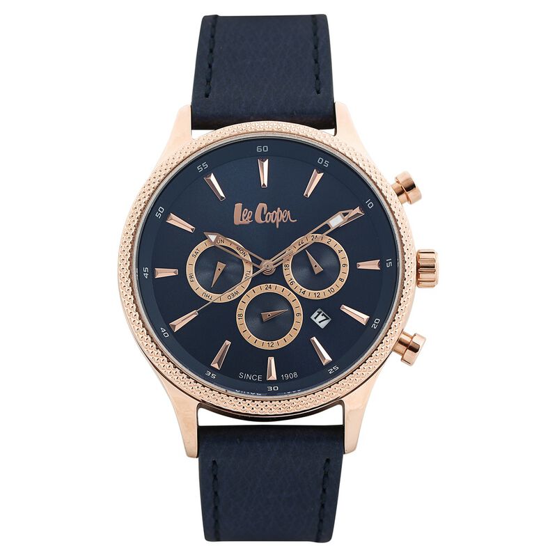 Buy Online Lee Cooper Quartz Multifunction Blue Dial Watch for Men ...