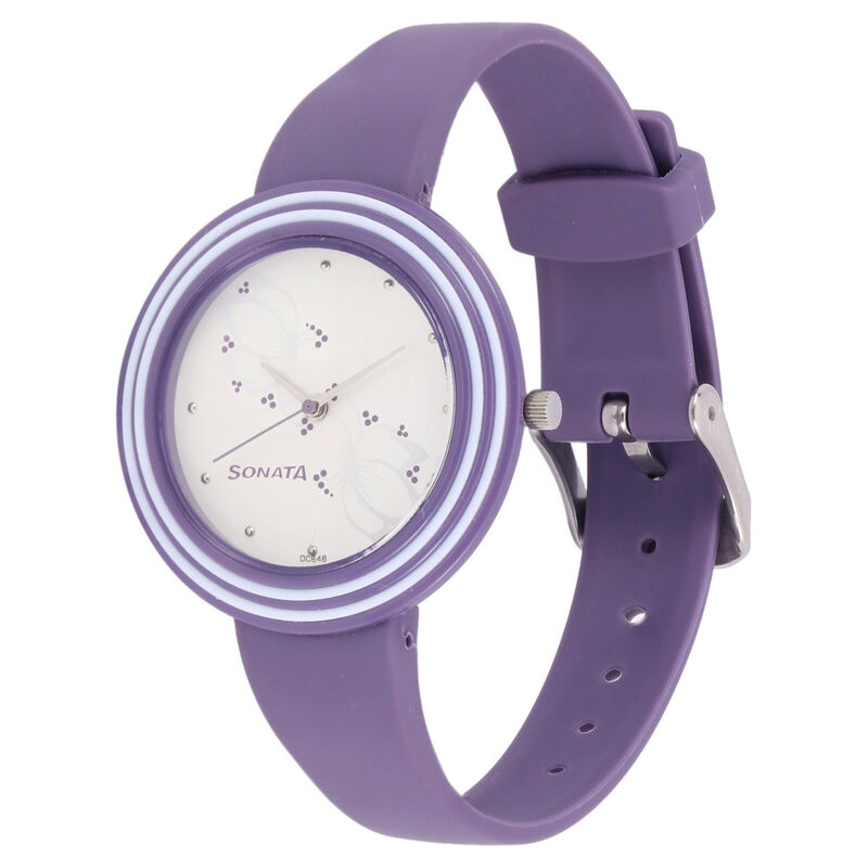 Buy Online Sonata Quartz Analog Silver Dial Strap Watch for Women ...