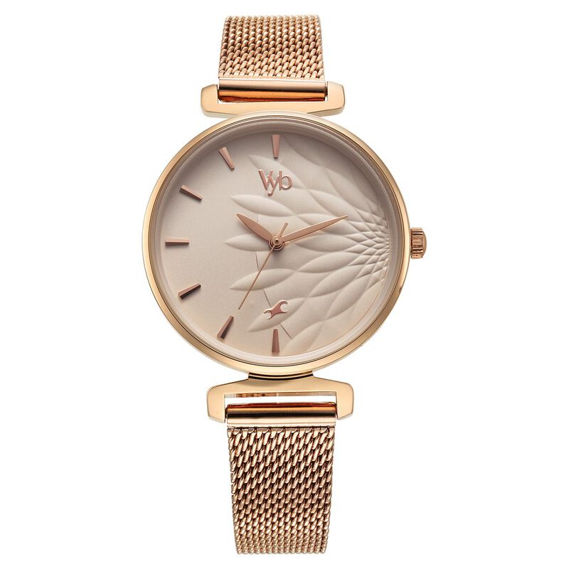 Buy Online Fastrack Vyb Classique Quartz Analog Rose Gold Dial Rose ...