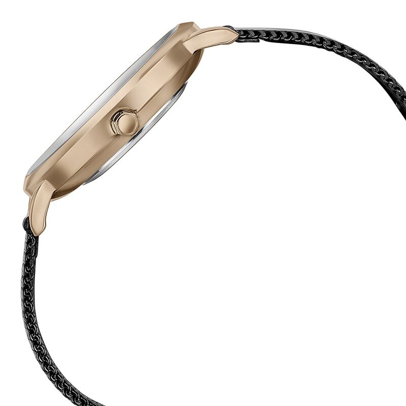 Buy Online Sonata Poze Quartz Analog Black Dial Mesh Strap Watch for ...