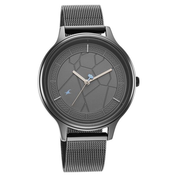 Buy Online Fastrack Thor Quartz Analog Grey Dial Stainless Steel Strap ...
