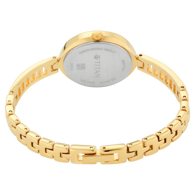 Buy Online Titan Quartz Analog Golden Dial Metal Strap Watch for Women ...