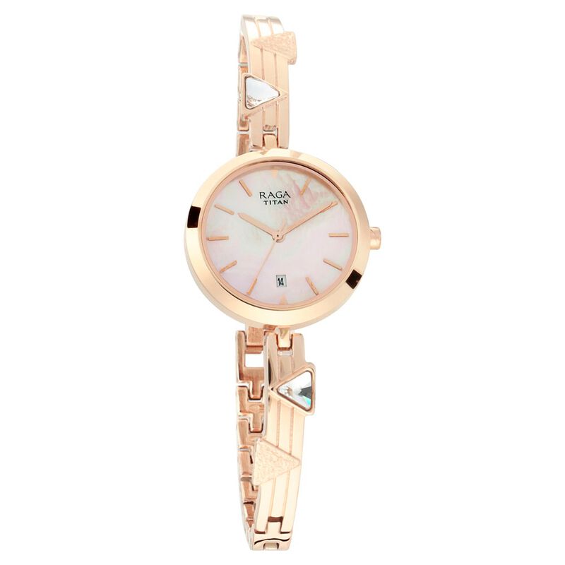 Buy Online Titan Raga Viva Mother of Pearl Dial Women Watch With Metal ...