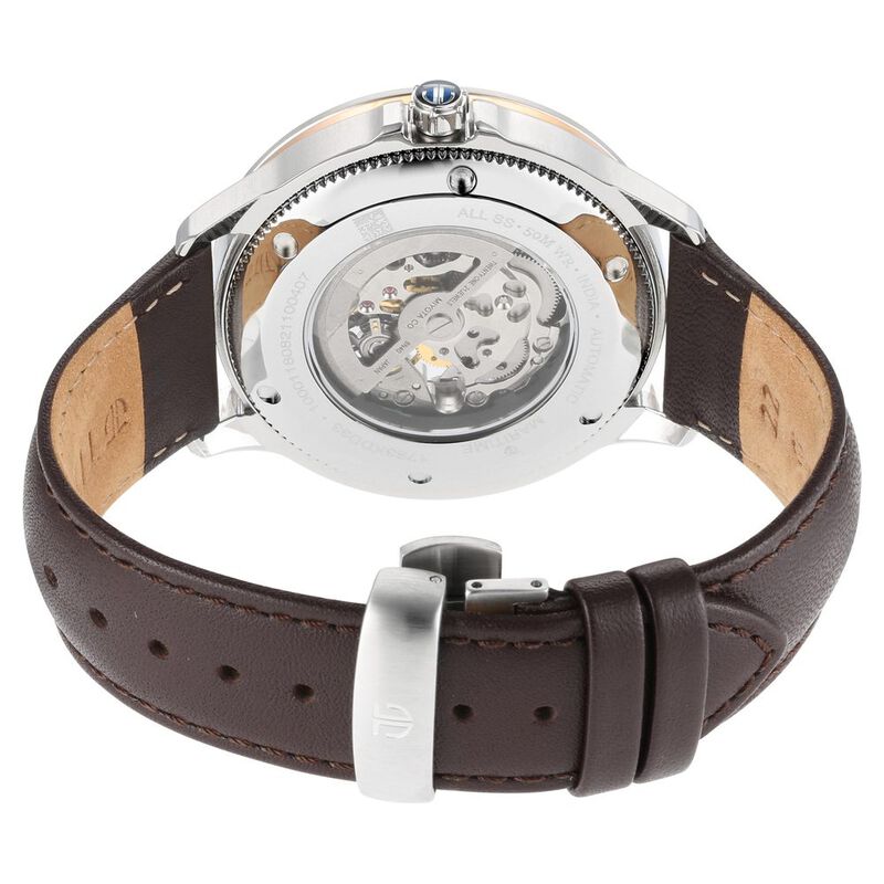 Buy Online Titan Automatic Anthracite Dial Leather Strap Watch for Men ...
