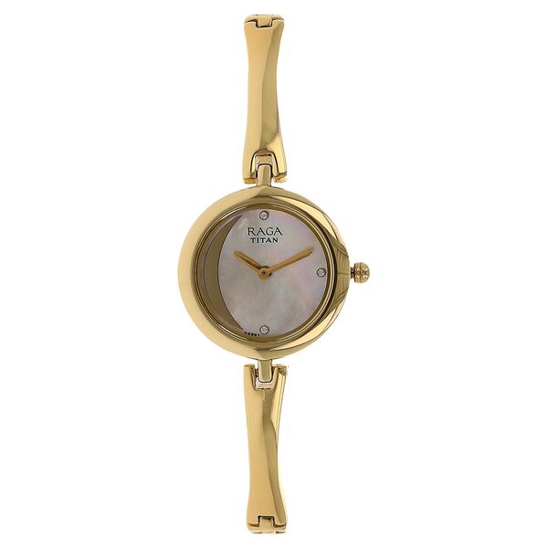 Buy Online Titan Raga Moonlight Mother of Pearl Dial Women Watch With ...