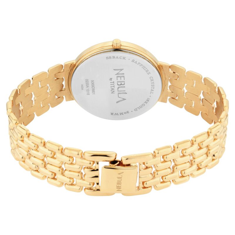 Buy Online Titan Nebula Quartz Analog 18 Karat Solid Gold Watch for Men ...