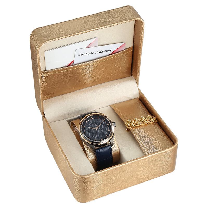 Buy Online Titan Wedding Blue Dial Analog Leather Strap Watch for Men ...