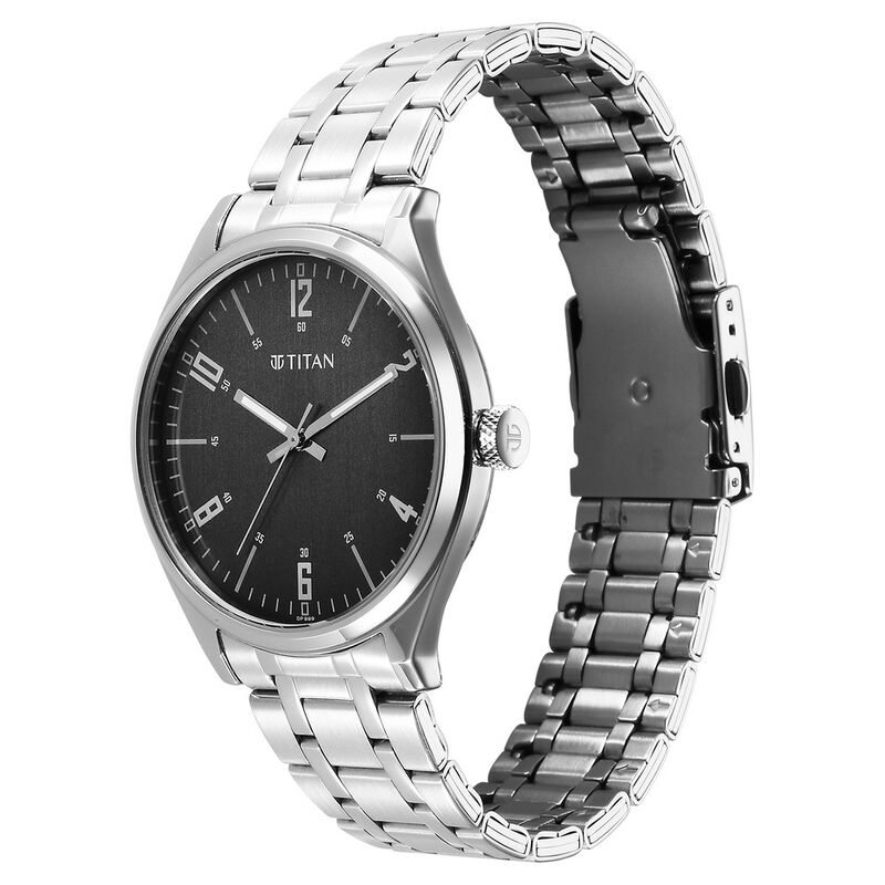 Buy Online Titan Wrist Wit Quartz Analog Grey Dial Stainless Steel ...