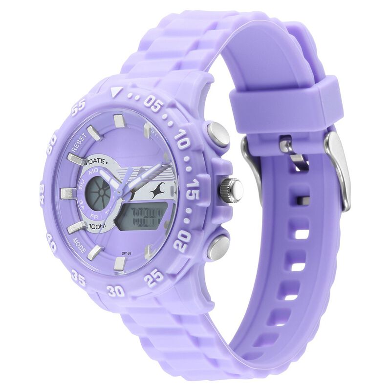 Buy Online Fastrack Street line Quartz Analog Digital Purple Dial ...