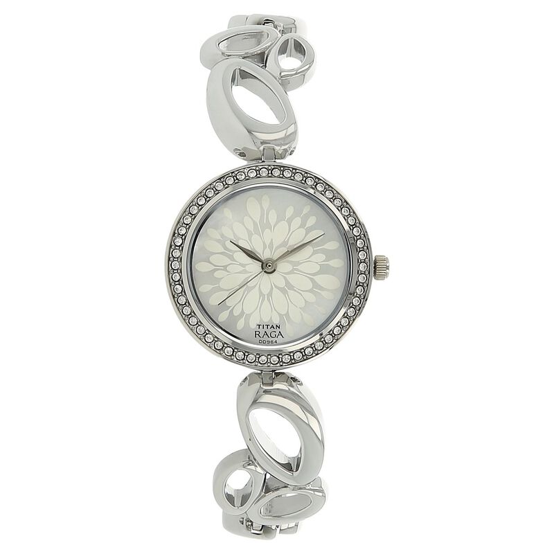 Buy Online Titan Raga Garden Of Eden Silver Dial Women Watch With Metal ...