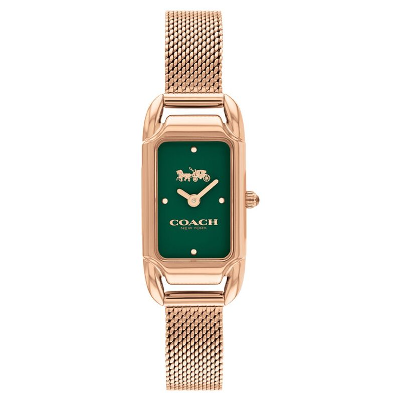Buy Online Coach Quartz Analog Green Dial Stainless Steel Strap Watch ...