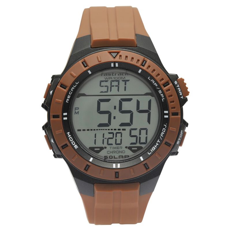 Buy Online Fastrack Streetwear Digital Dial PU Strap Watch for Guys ...