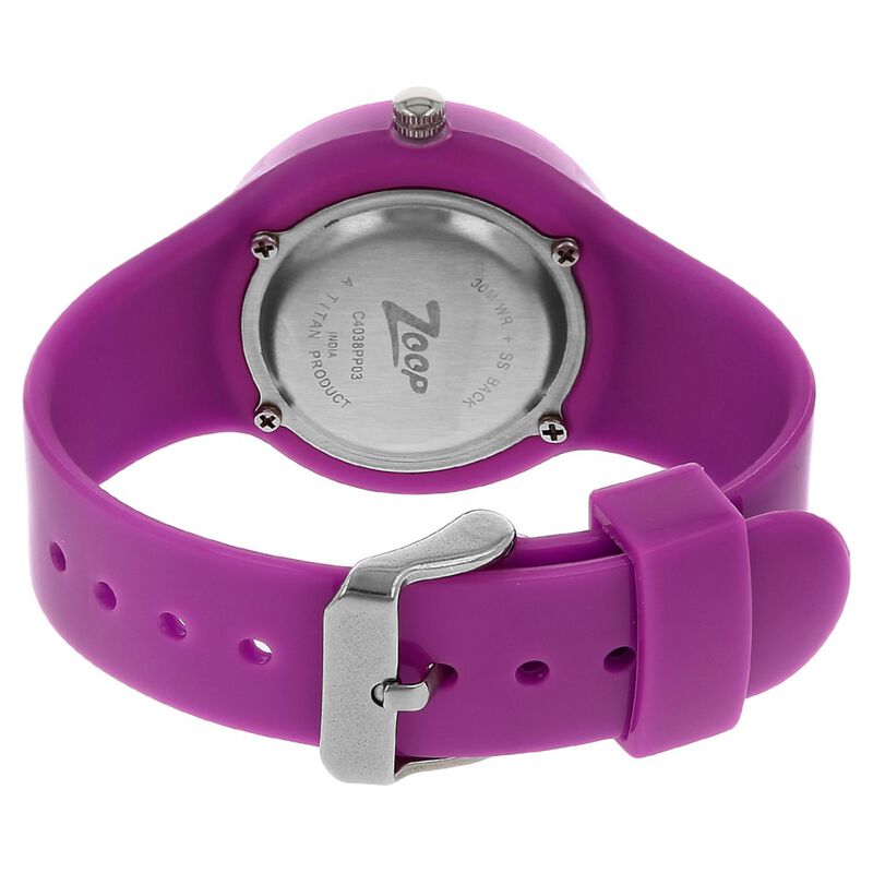 Buy Online Zoop By Titan Quartz Analog Pink Dial PU Strap Watch for ...
