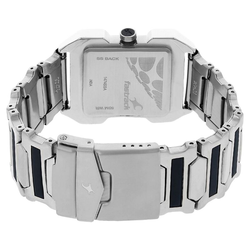 Buy Online Fastrack Quartz Analog Silver Dial Stainless Steel Strap ...
