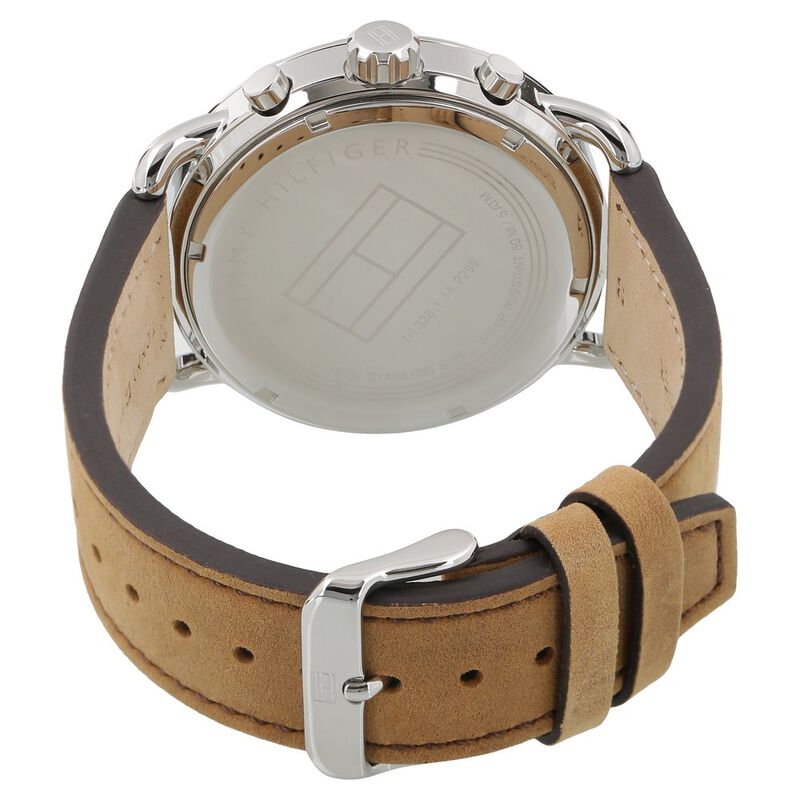 Buy Online Tommy Hilfiger Quartz Multifunction Blue Dial Leather Strap ...