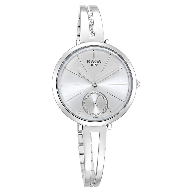 Buy Online Titan Raga Viva Silver Dial Women Watch With Metal Strap ...