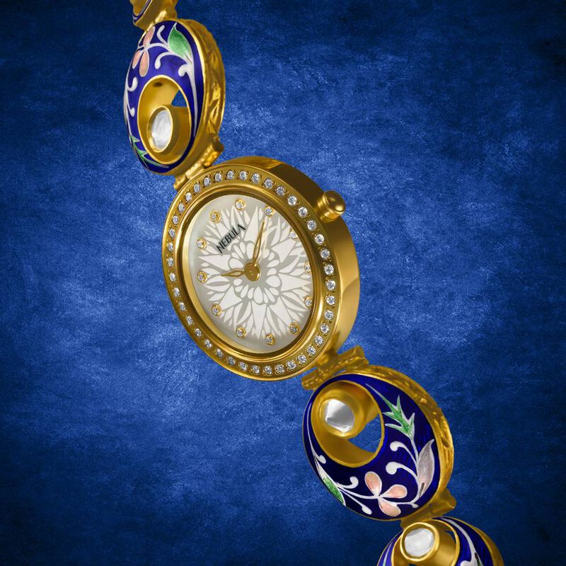 Buy Online Titan Nebula Nazakat Quartz Analog 22 Karat Solid Gold Watch ...