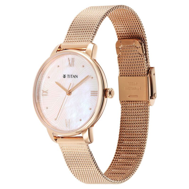 Buy Online Titan Purple Style Up Quartz Analog Mother Of Pearl Dial ...