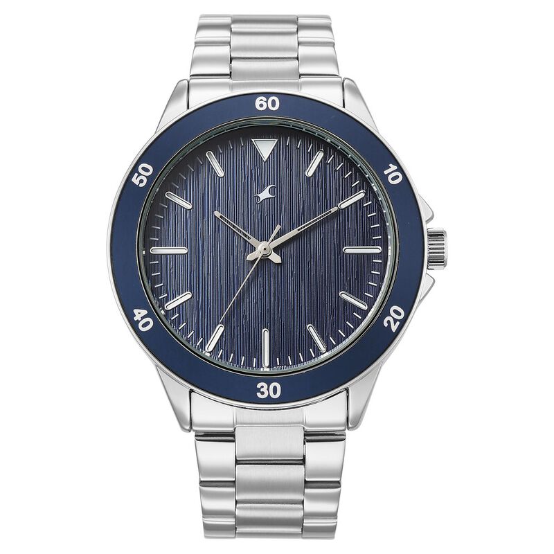 Buy Online Fastrack Stunners Quartz Analog Blue Dial Black Stainless ...