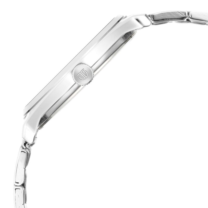 Buy Online Titan Quartz Analog Silver White Dial Stainless Steel Strap ...