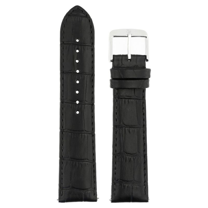 Buy Online 22 mm Black Genuine Leather Strap for Men - nf101015022sq ...