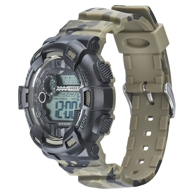 Buy Online SF Digital Dial PU Strap Watch for Men - ns77053pp08 | Titan