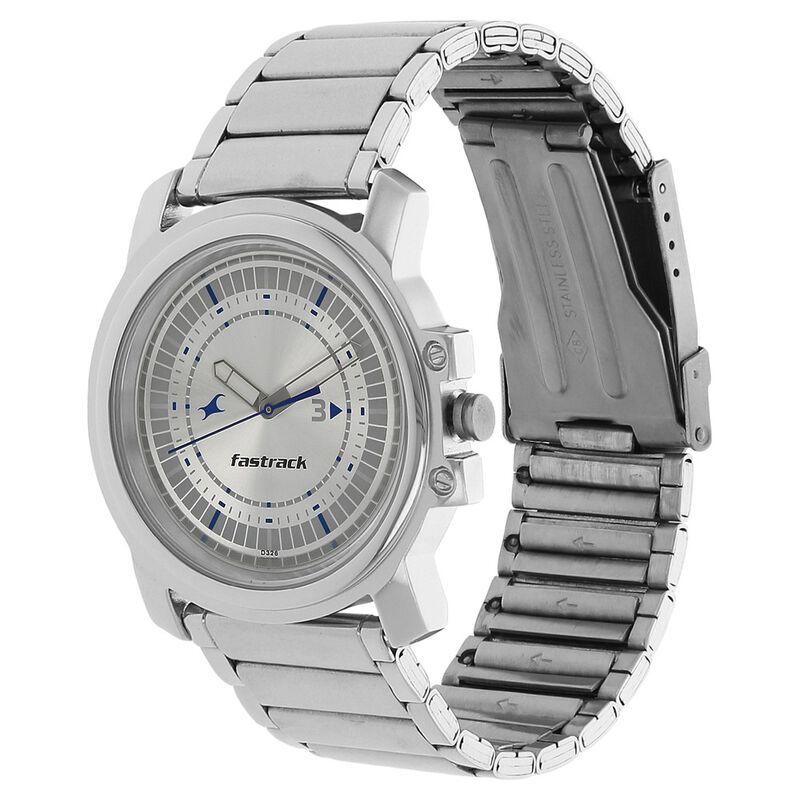 Buy Online Fastrack Quartz Analog Silver Dial Stainless Steel Strap ...