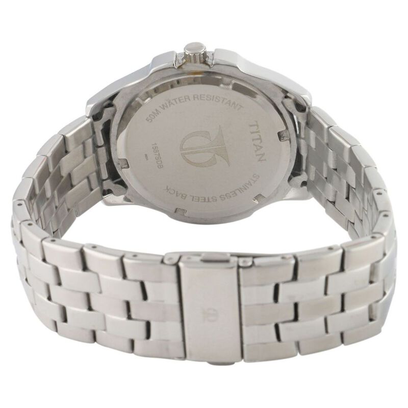 Buy Online Titan Octane Black Dial Analog Stainless Steel Strap watch ...