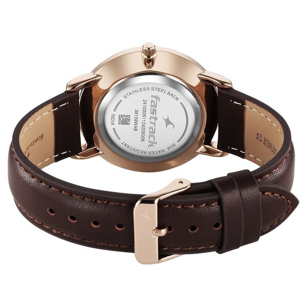 Buy Online Fastrack Stunners X Quartz Analog Green Dial Leather Strap ...
