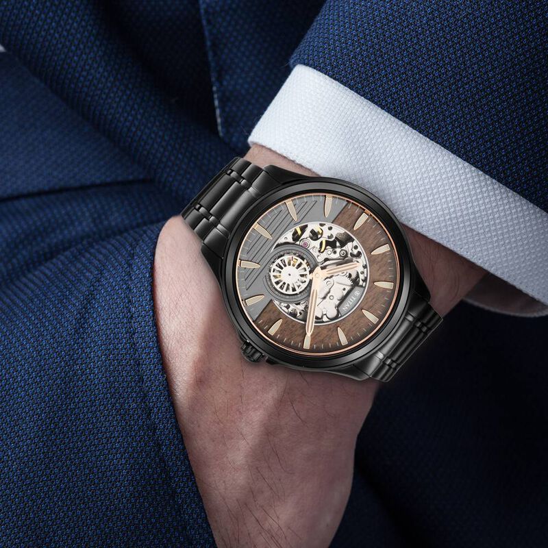 Buy Online Titan Automatic Black Dial Stainless Steel Strap Watch for ...