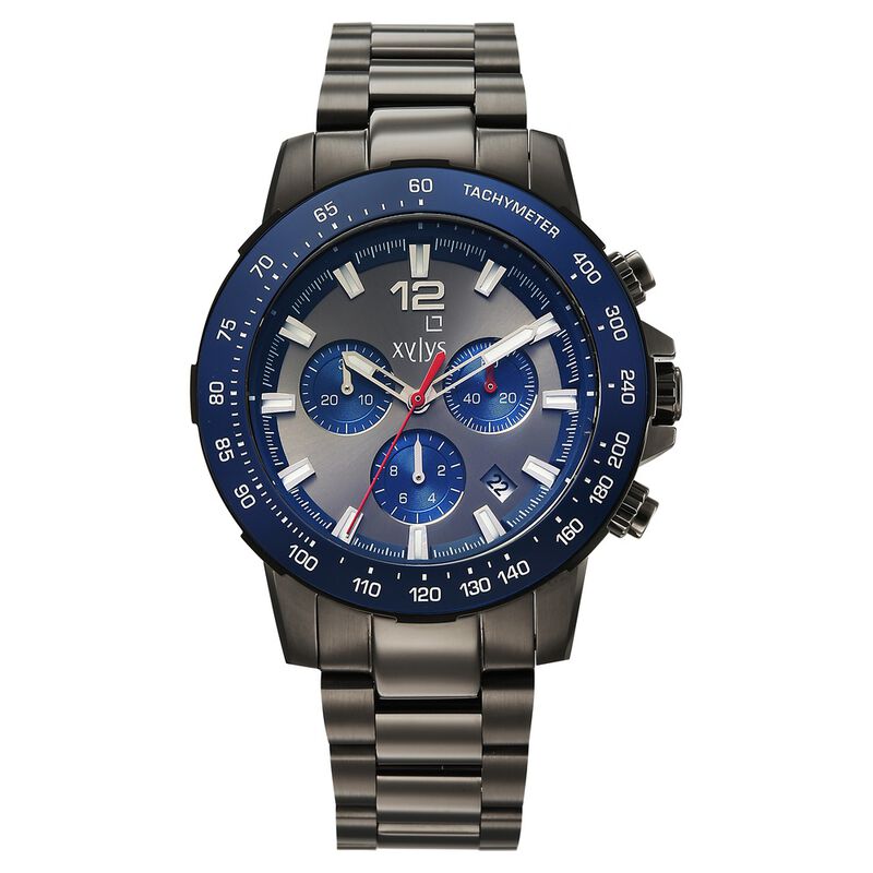 Buy Online Xylys Swiss Quartz Grey Dial Grey Stainless Steel Strap ...