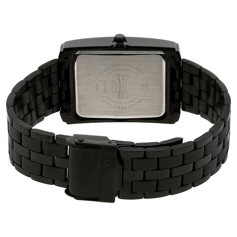 Buy Online Sonata Quartz Analog with Day and Date Black Dial Stainless ...