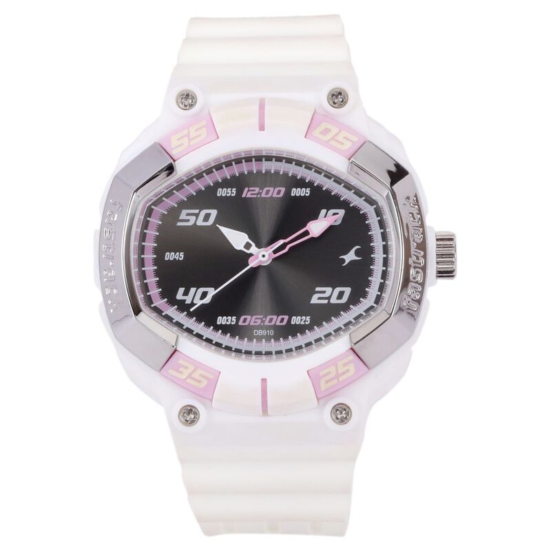 Buy Online Fastrack Speed Racer Quartz Analog Black Dial Plastic Strap ...