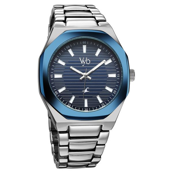Buy Online Fastrack Vyb Limitless Quartz Analog Blue Dial Silver Color ...
