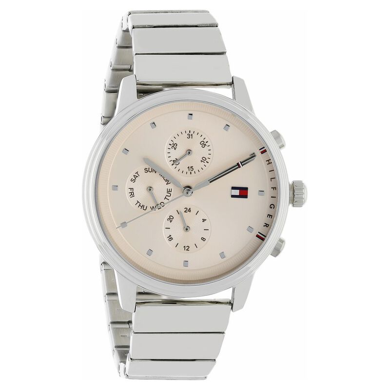 Buy Online Tommy Hilfiger Quartz Multifunction Pink Dial Stainless ...