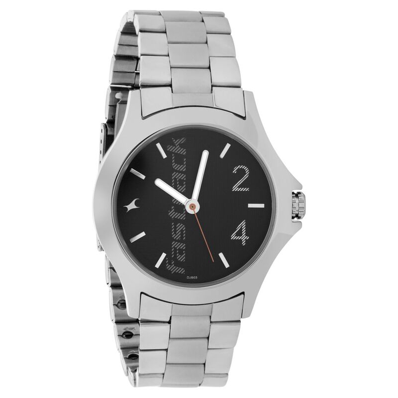 Buy Online Fastrack Quartz Analog Black Dial Stainless Steel Strap ...