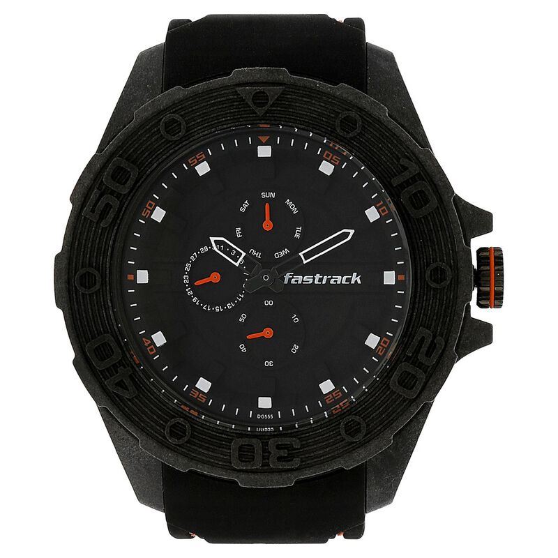 Buy Online Fastrack Light Weight Quartz Multifunction Black Dial ...