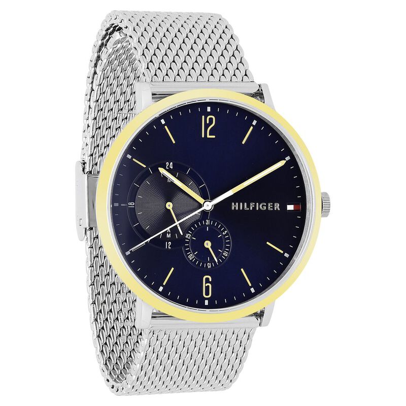 Buy Online Tommy Hilfiger Quartz Multifunction Blue Dial Stainless ...