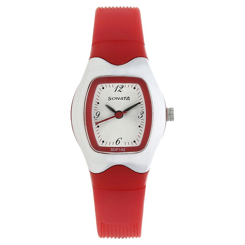 Buy Online SF Quartz Analog Silver Dial Plastic Strap Watch for Women ...