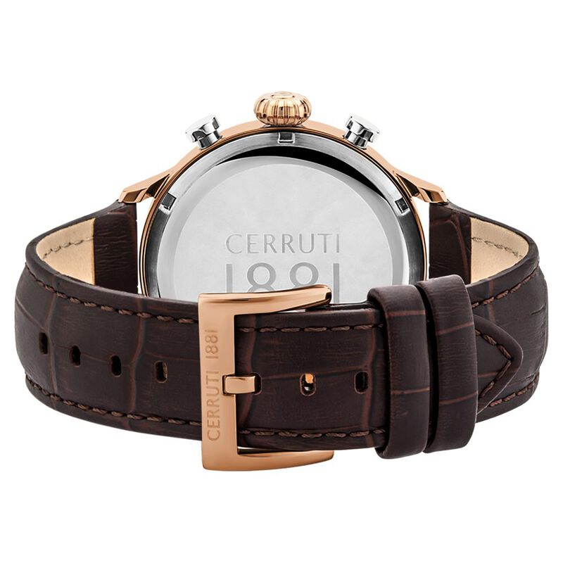 Buy Online Cerruti 1881 Brown Dial Leather Strap Watch for Men ...