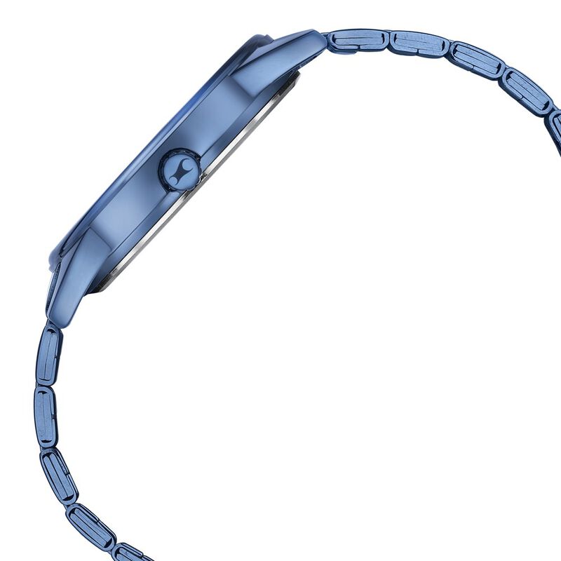 Buy Online Fastrack Stunnerse Quartz Analog Blue Dial With Blue Metal ...