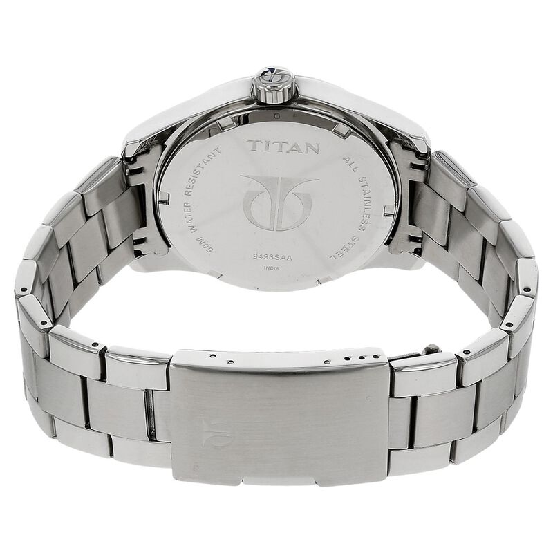 Buy Online Titan Quartz Analog Black Dial Stainless Steel Strap Watch ...