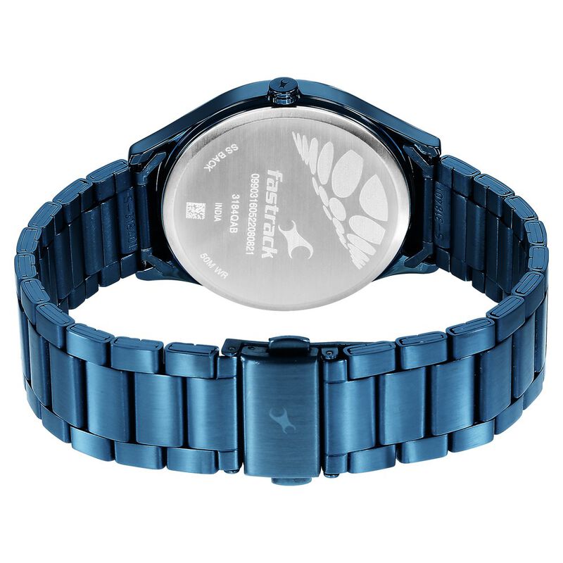 Buy Online Fastrack Style Up Quartz Analog Blue Dial Stainless Steel ...