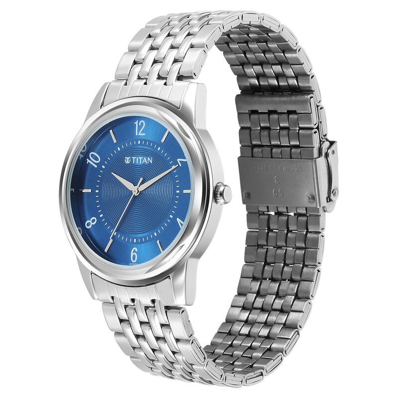 Buy Online Titan Karishma Zing Quartz Analog Blue Dial Stainless Steel ...
