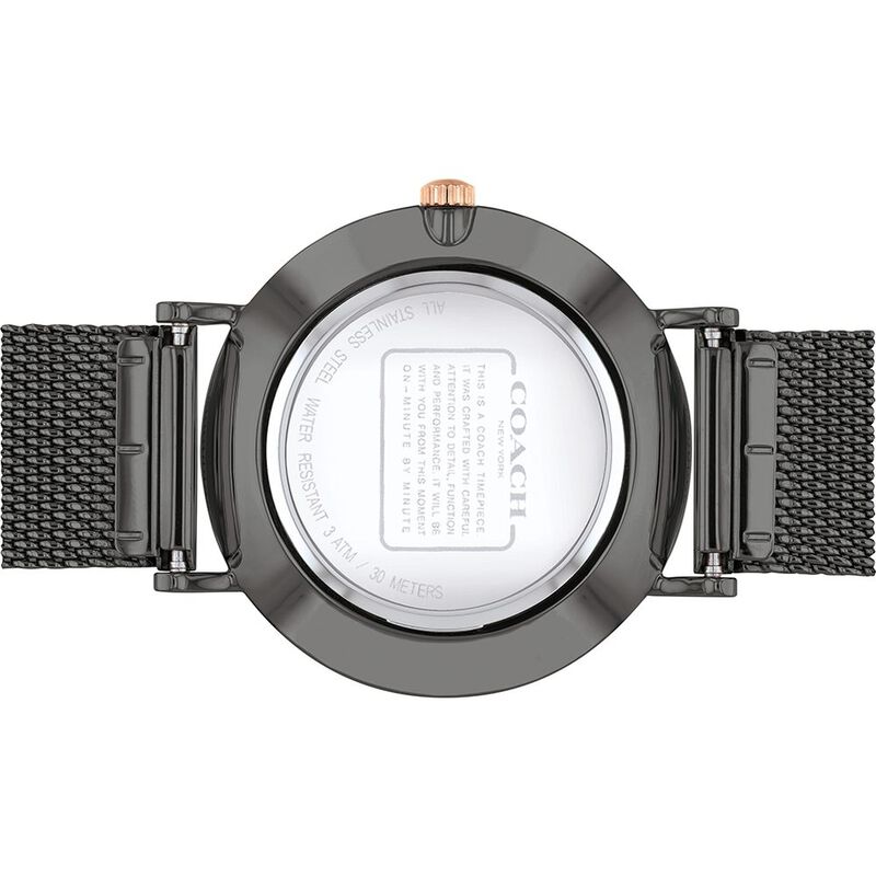 Buy Online Coach Quartz Analog Grey Dial Stainless Steel Strap Watch ...