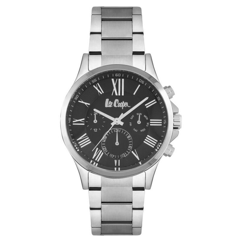 Buy Online Lee Cooper Quartz Multifunction Grey Dial Metal Strap Watch ...