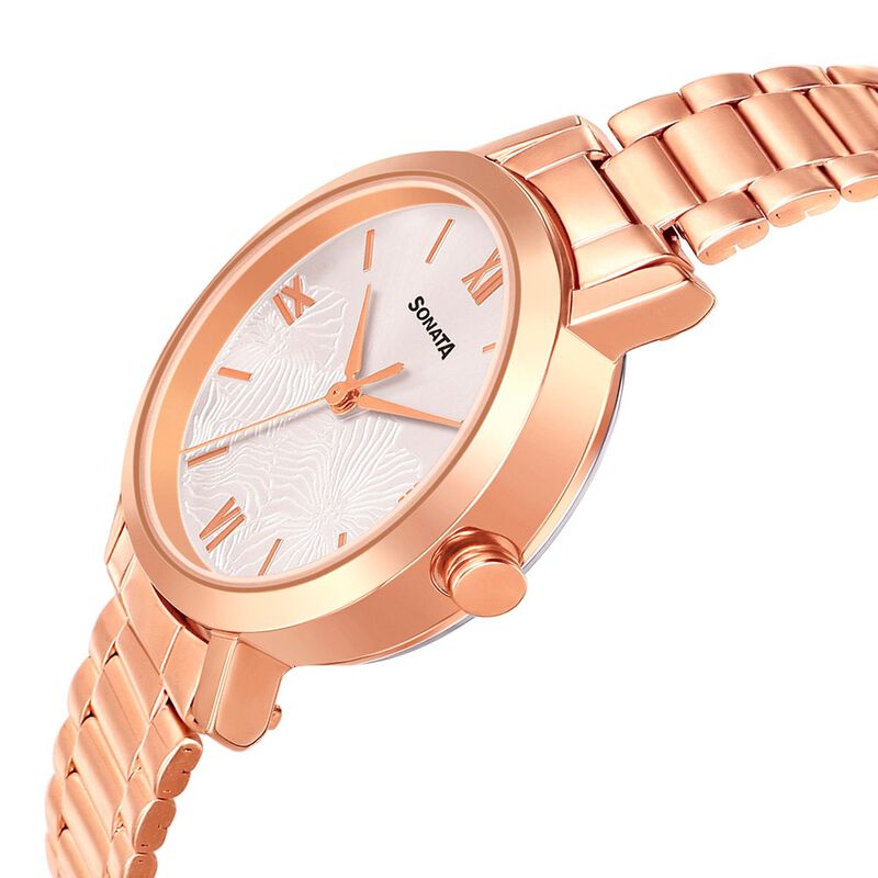 Buy Online Sonata Linnea Silver Dial Women Watch With Stainless Steel ...