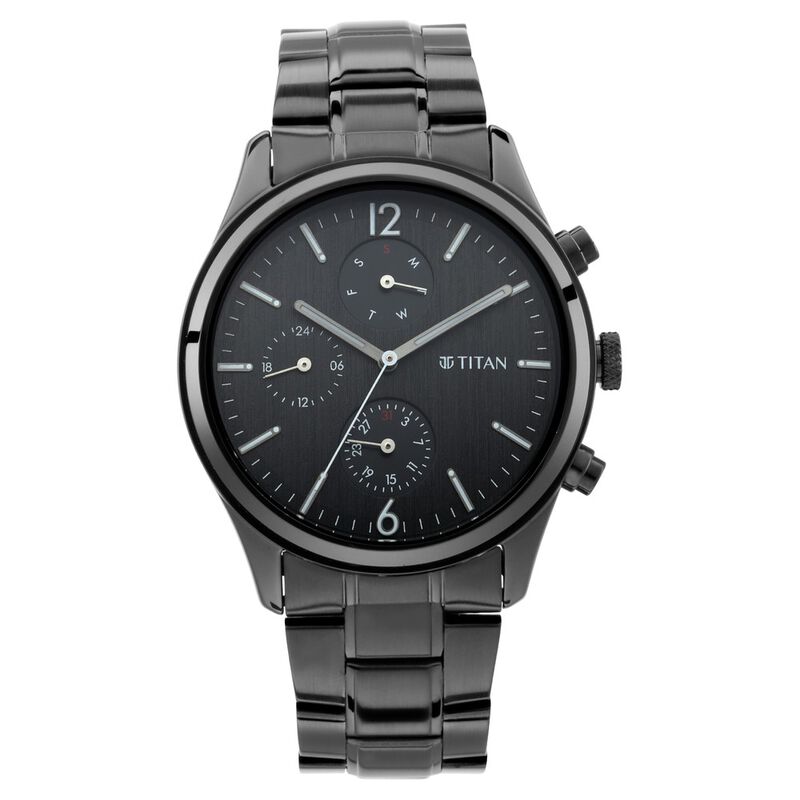 Buy Online Titan Men's Metropolitan Charm: Men's Multifunctional Black ...